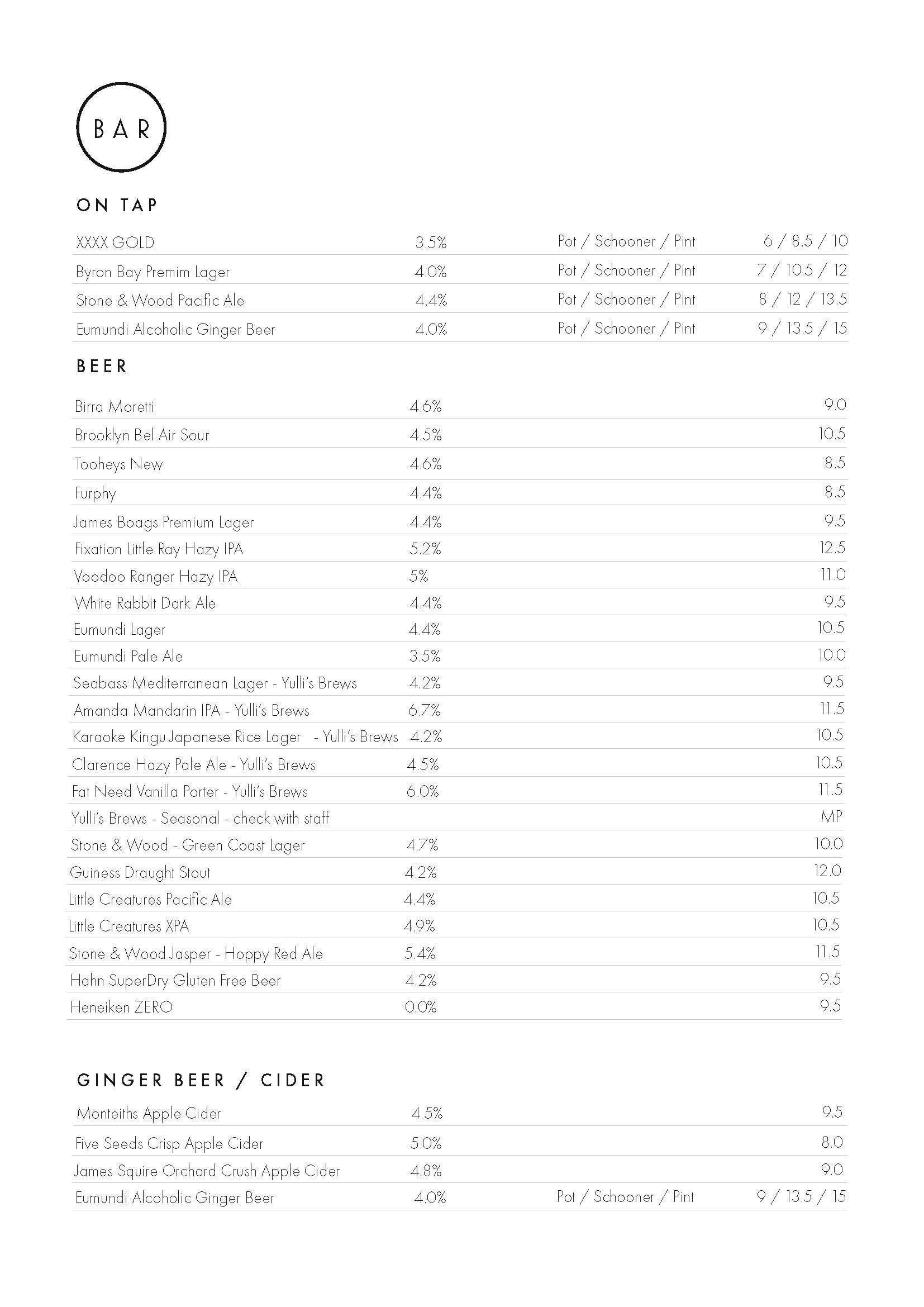 Restaurant Menu – Good Grace Restaurant