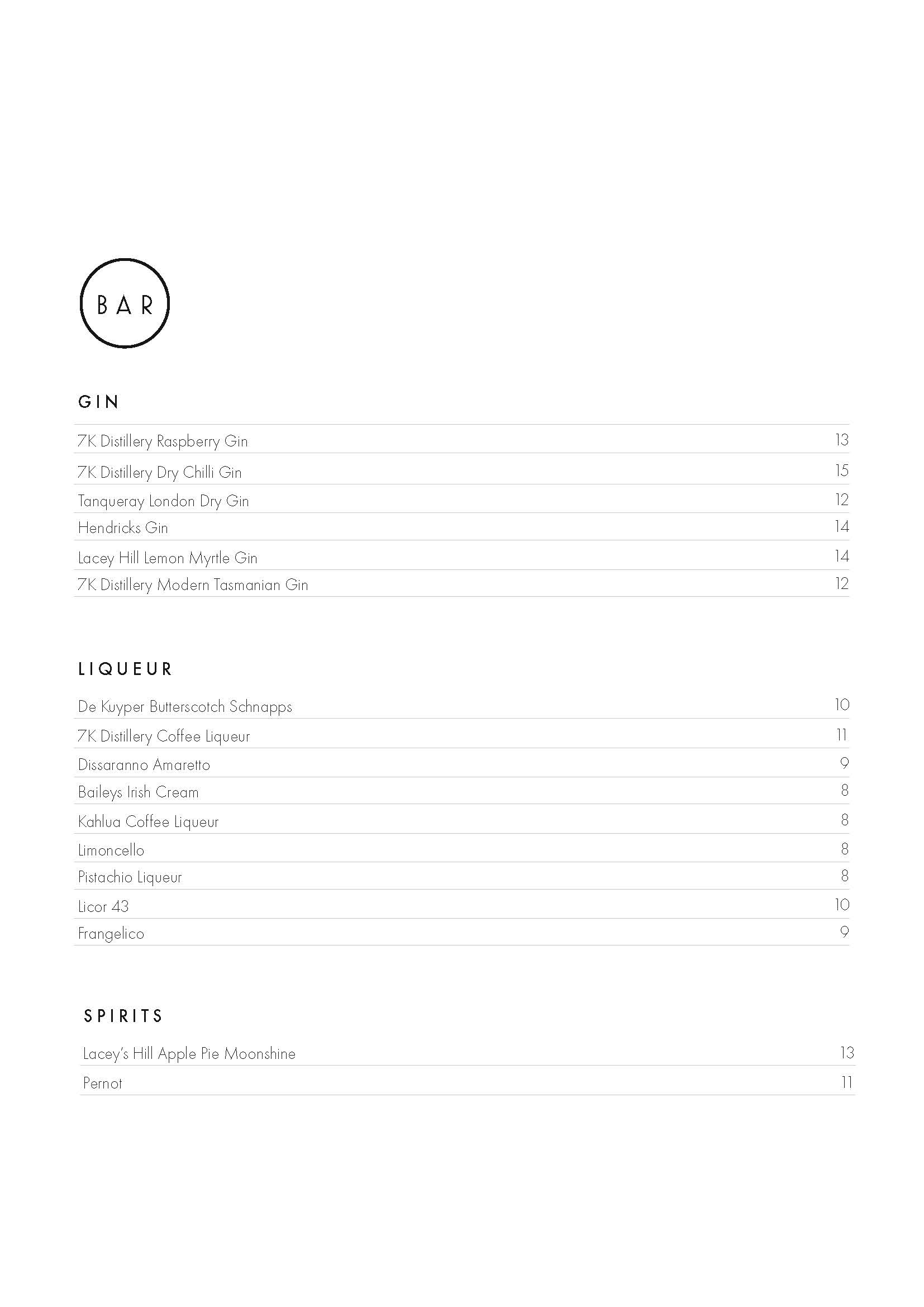 Restaurant Menu – Good Grace Restaurant